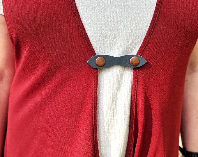 Cinch Clip for Clothing | Belt Alternative | Copper Hardware on Blue ...