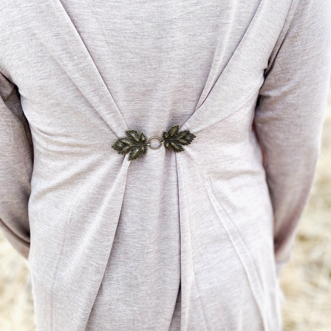 Bronze Leaf Cloak Clasp "sylvan" | Dress Cinch Clip | Festival Cape ...