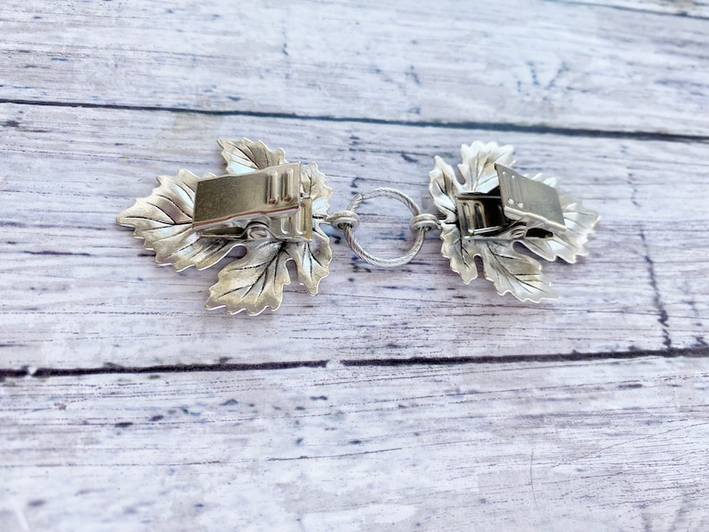 Silver Leaf Cloak Clasp "sylvan" | Dress Cinch Clip | Festival Cape ...