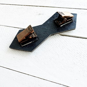 NEW Cinch Clip Blue Leather & Copper Clothing Fasteners Cloak Clasp ...
