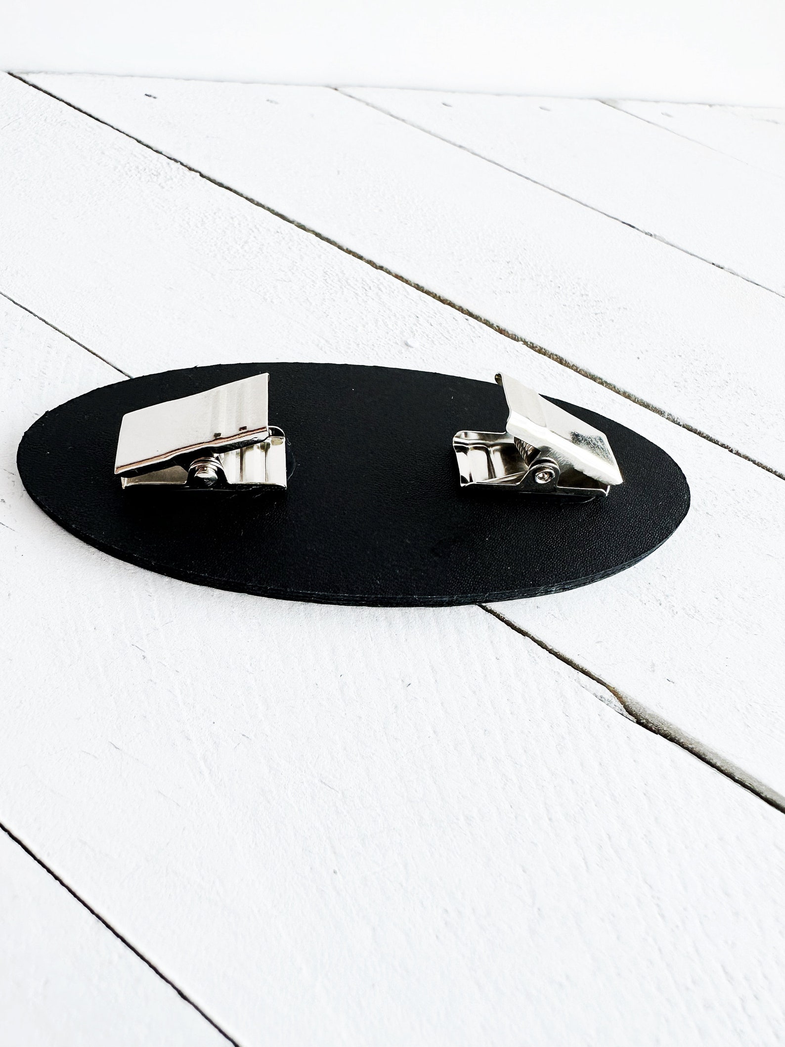 NEW Cinch Clip | Silver & Black Leather Closure for Jackets, Shirts ...