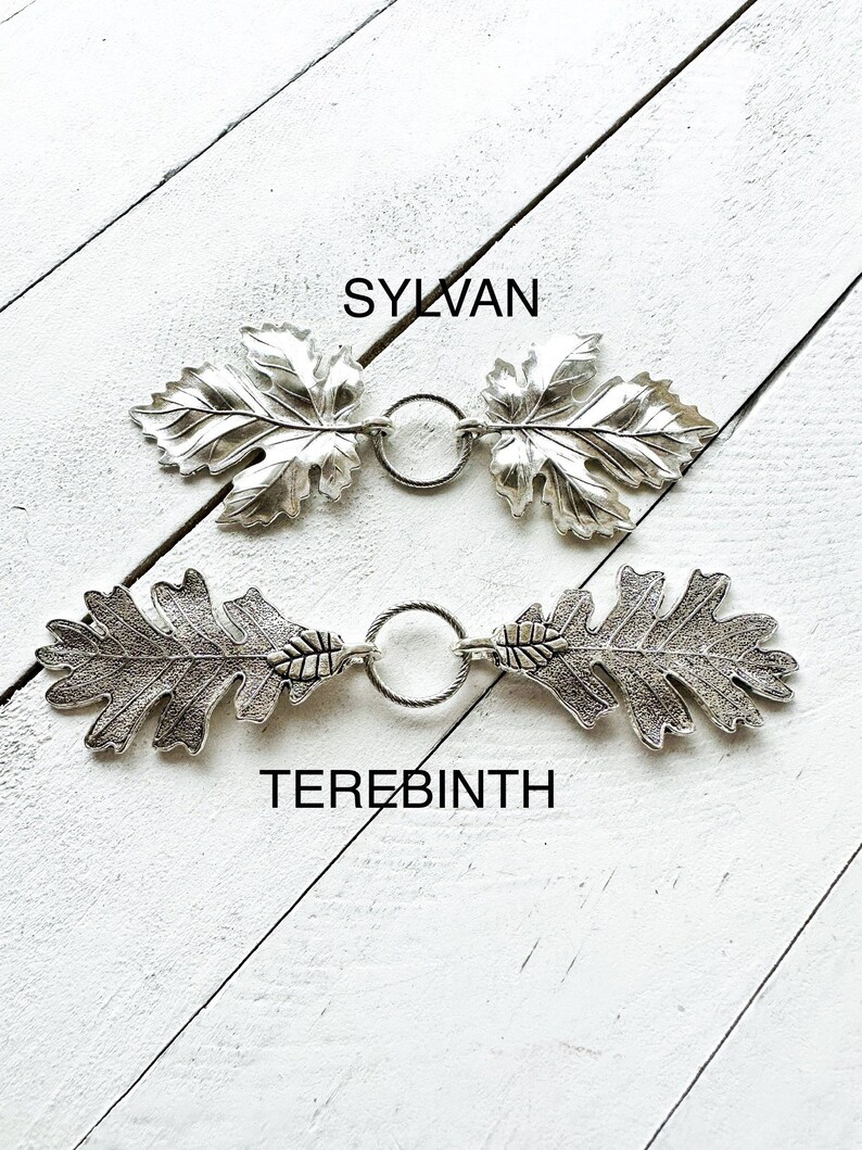 Silver Leaf Cloak Clasp "sylvan" | Dress Cinch Clip | Festival Cape ...