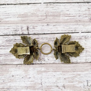 Bronze Leaf Cloak Clasp "sylvan" | Dress Cinch Clip | Festival Cape ...