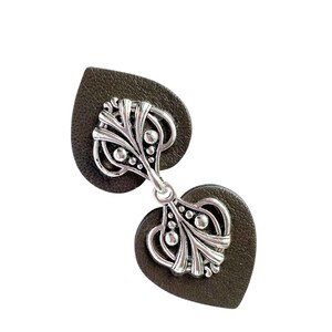 Cinch Clip | Waist Cincher | Silver on Gray Leather Dress Clips | Cloak ...