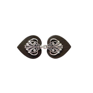 Cinch Clip | Waist Cincher | Silver on Gray Leather Dress Clips | Cloak ...