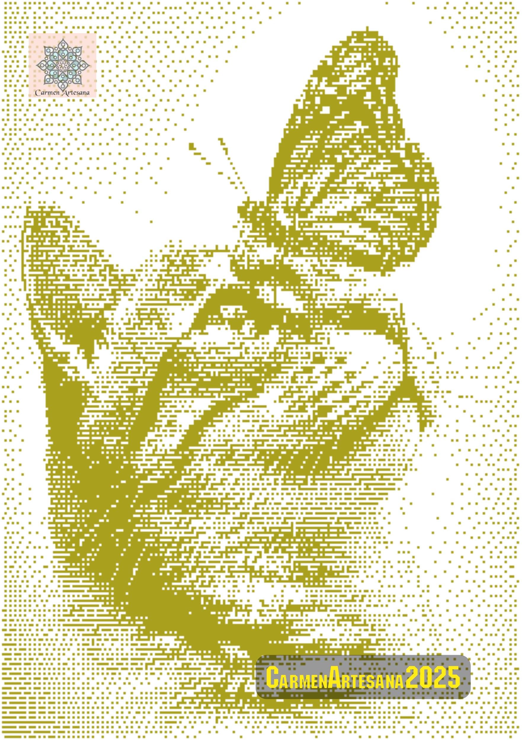 Overlay Mosaic Crochet Pattern "kitty and Butterfly (smaller)", PDF ...