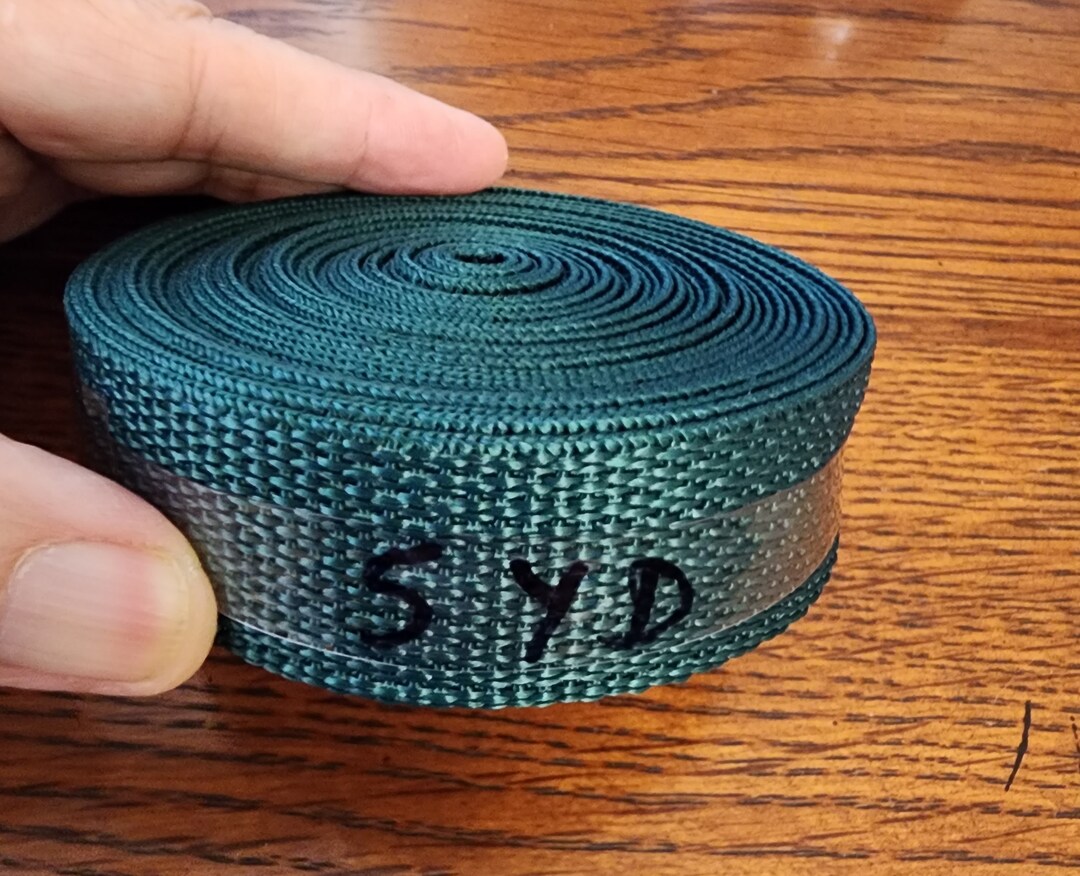 Lightweight Polypropylene Webbing Strapping 1 Inch - Dark Green - 5 Yds ...