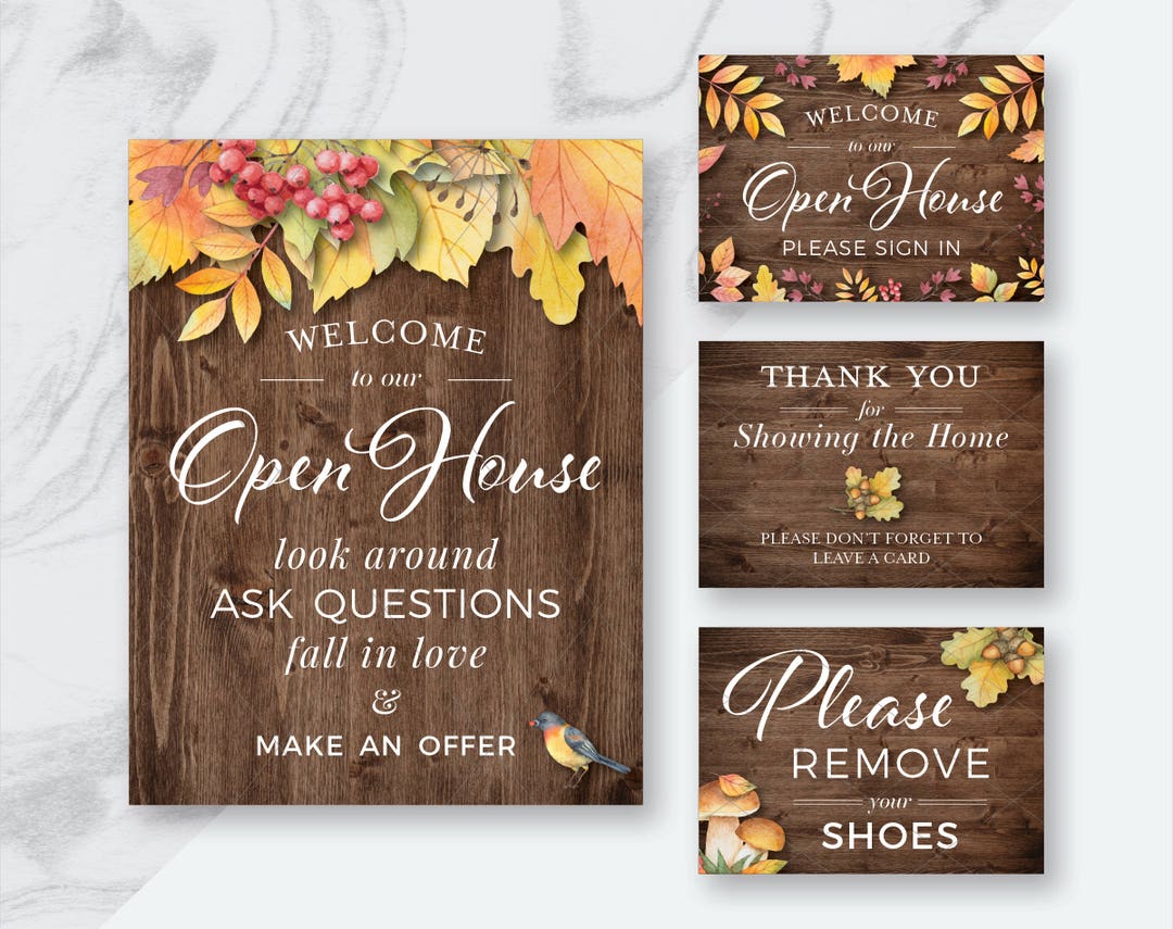 Fall Real Estate Welcome to Our Open House Printables Welcome - Etsy
