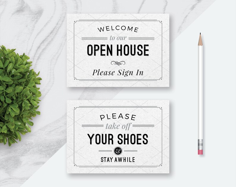 Real Estate Open House Signs Welcome to Open House Please | Etsy