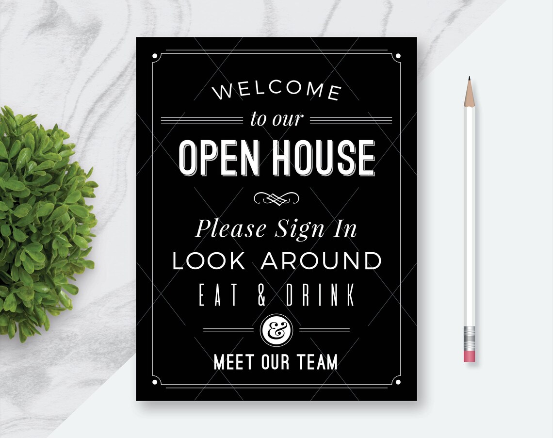 6 Generic Business Open House Signs welcome to Our - Etsy