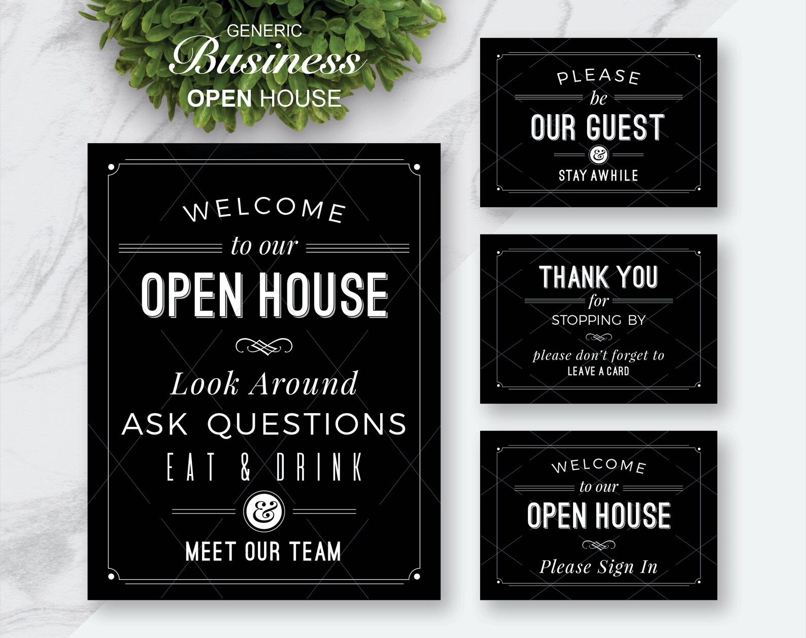6 Generic Business Open House Signs welcome to Our Open House ...