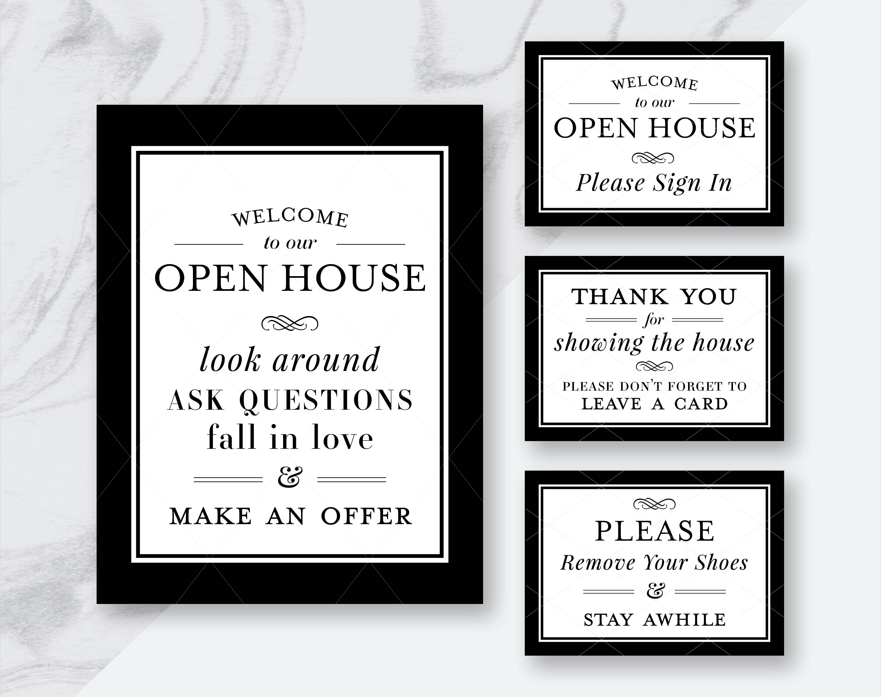 Open House Welcome Sign Printable