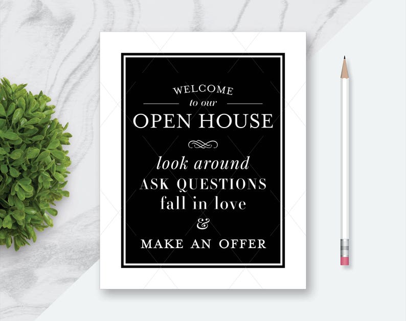 Real Estate Open House Signs Welcome to Open House Please | Etsy