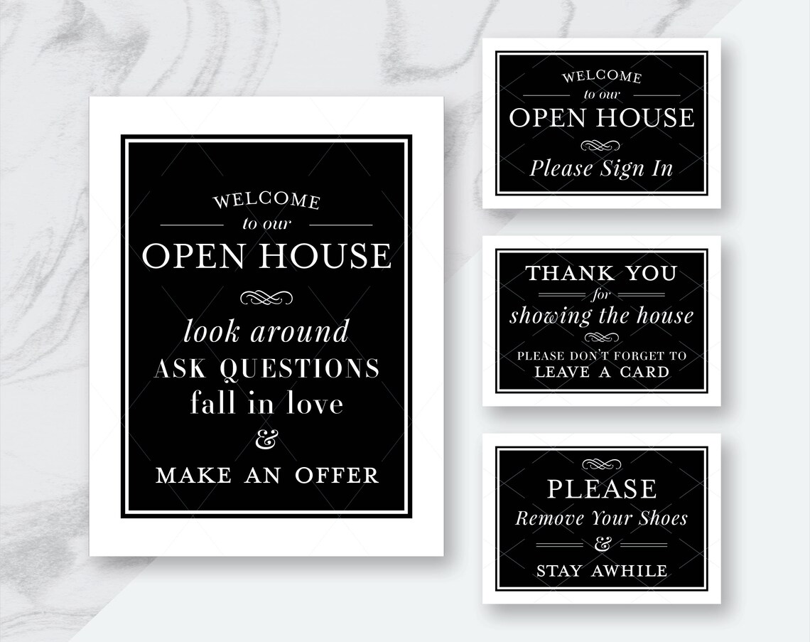 Real Estate Open House Signs Welcome to Open House Please | Etsy
