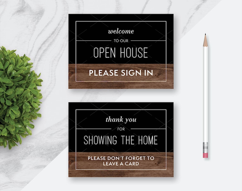 Real Estate Open House Signs Welcome to Open House Please | Etsy