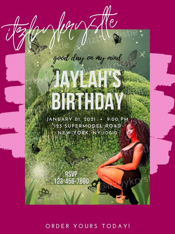 Sza Inspired Digital Birthday Invitation - Etsy