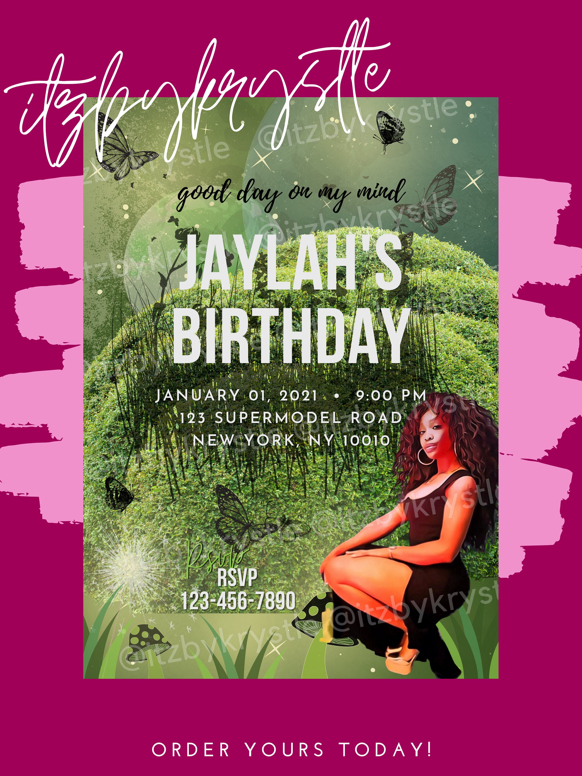 Sza Inspired Digital Birthday Invitation - Etsy