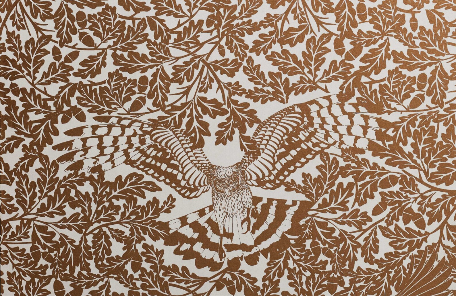 FOREST Copper Hand Screen Print Wallpaper, 10 Meter Roll. - Etsy