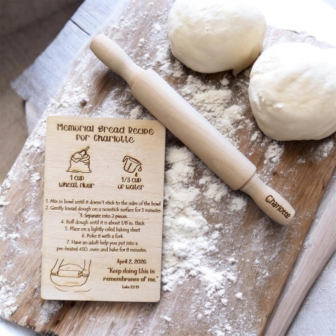 2026 Memorial Bread Wooden Recipe Card for Kids - Etsy