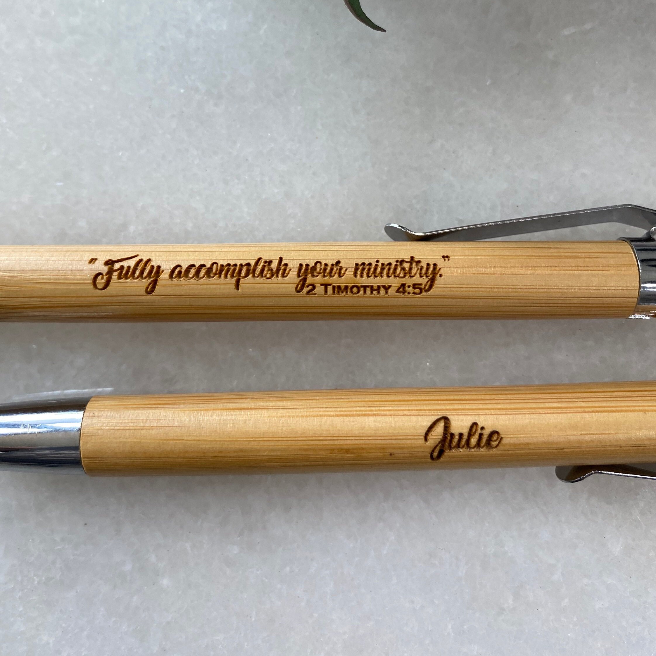 SINGLE Bamboo Pen & Stylus Combo Laser Engraved - Etsy