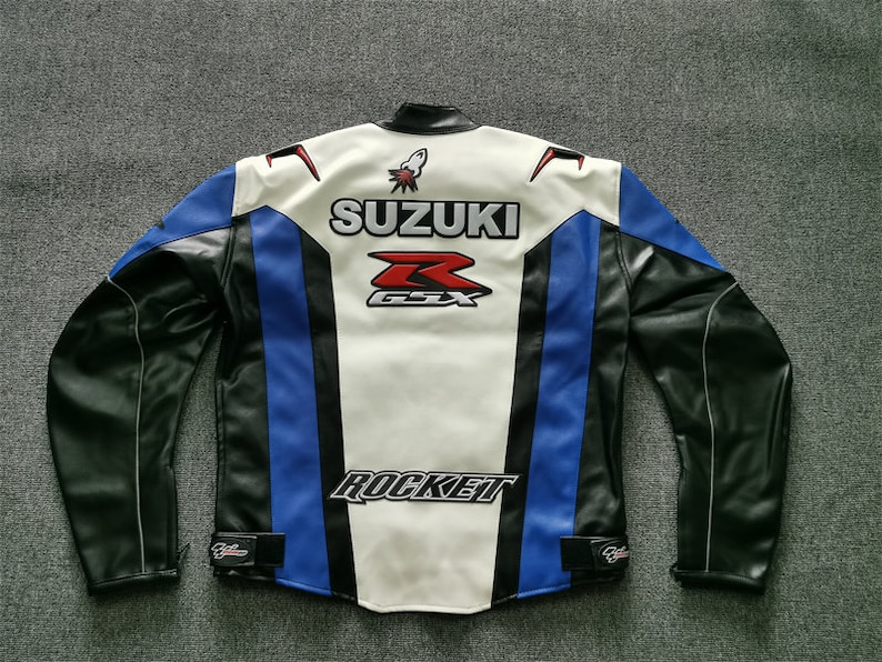 SUZUKI Leather/textile Jacket, Motorcycle Riding Suit, Racing Rider ...