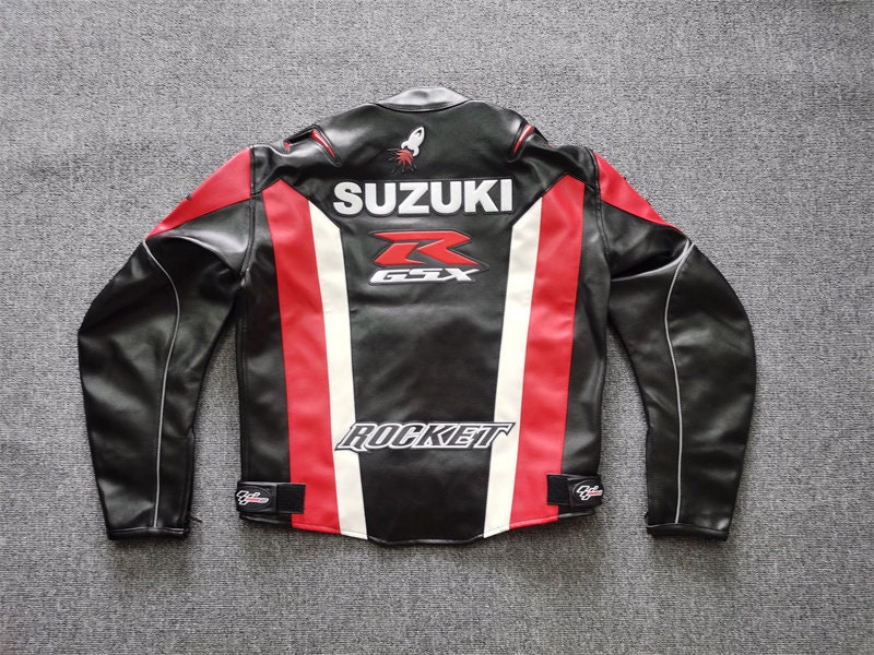 SUZUKI Leather/textile Jacket, Motorcycle Riding Suit, Racing Rider ...