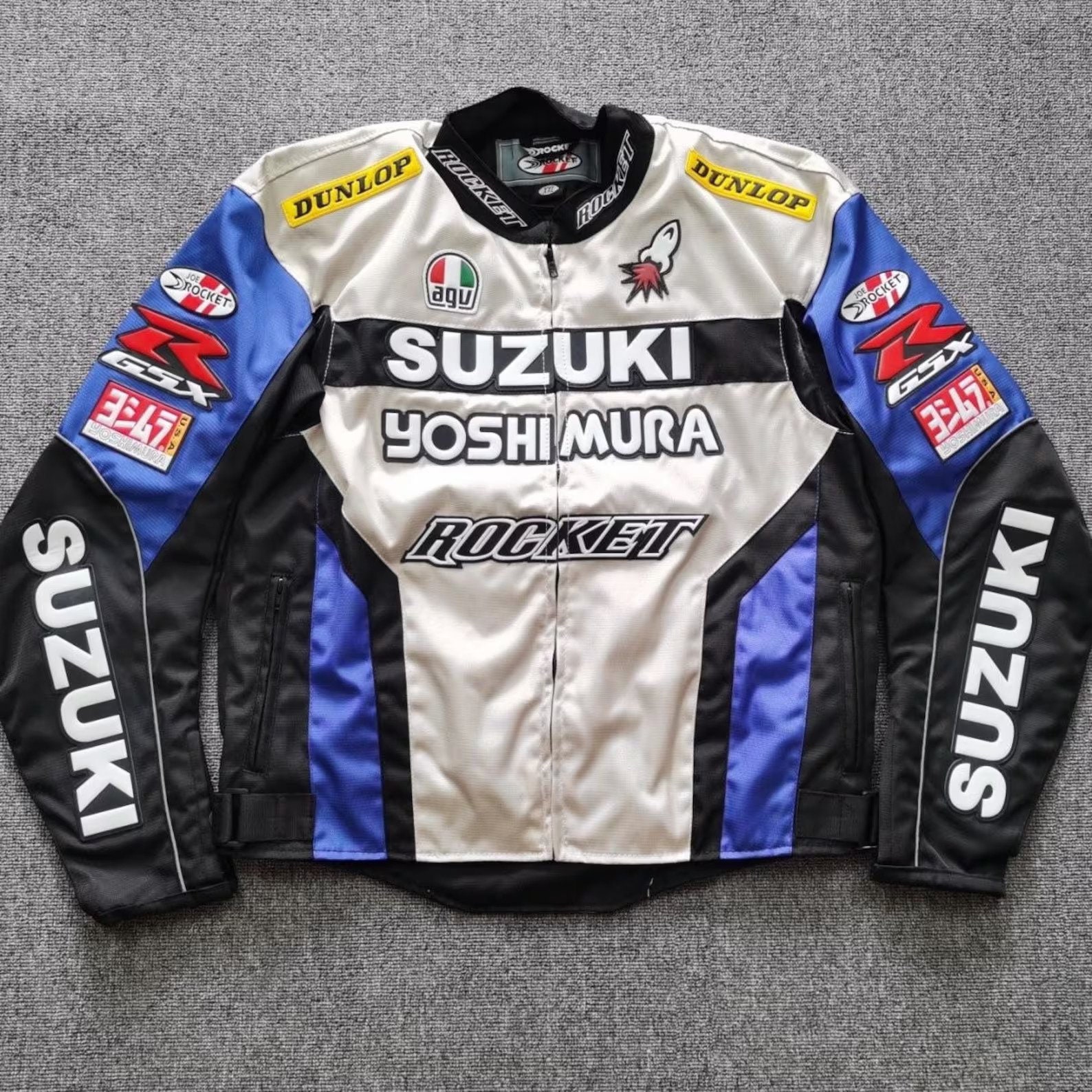 SUZUKI Leather/textile Jacket, Motorcycle Riding Suit, Racing Rider ...