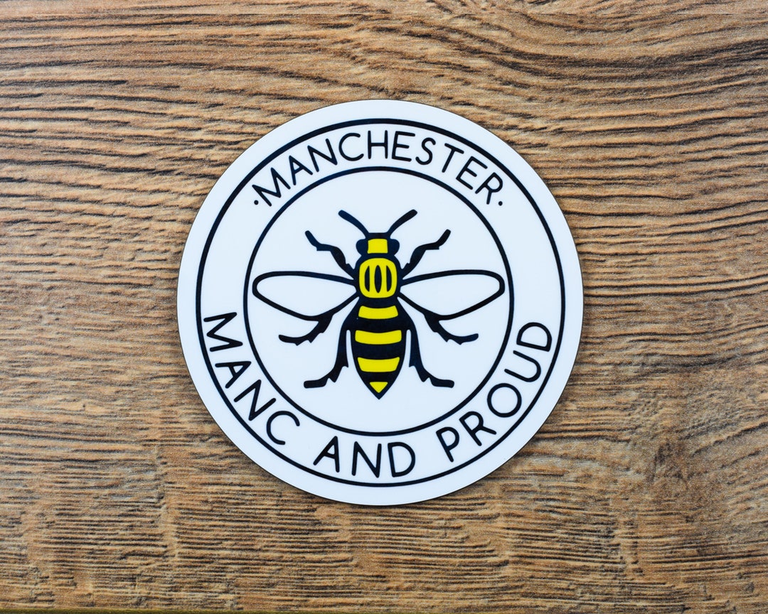 Manc and Proud Manchester Worker Bee Round Coaster - Produced in UK ... Manc and Proud Manchester Worker Bee Round Coaster - Produced in UK ...