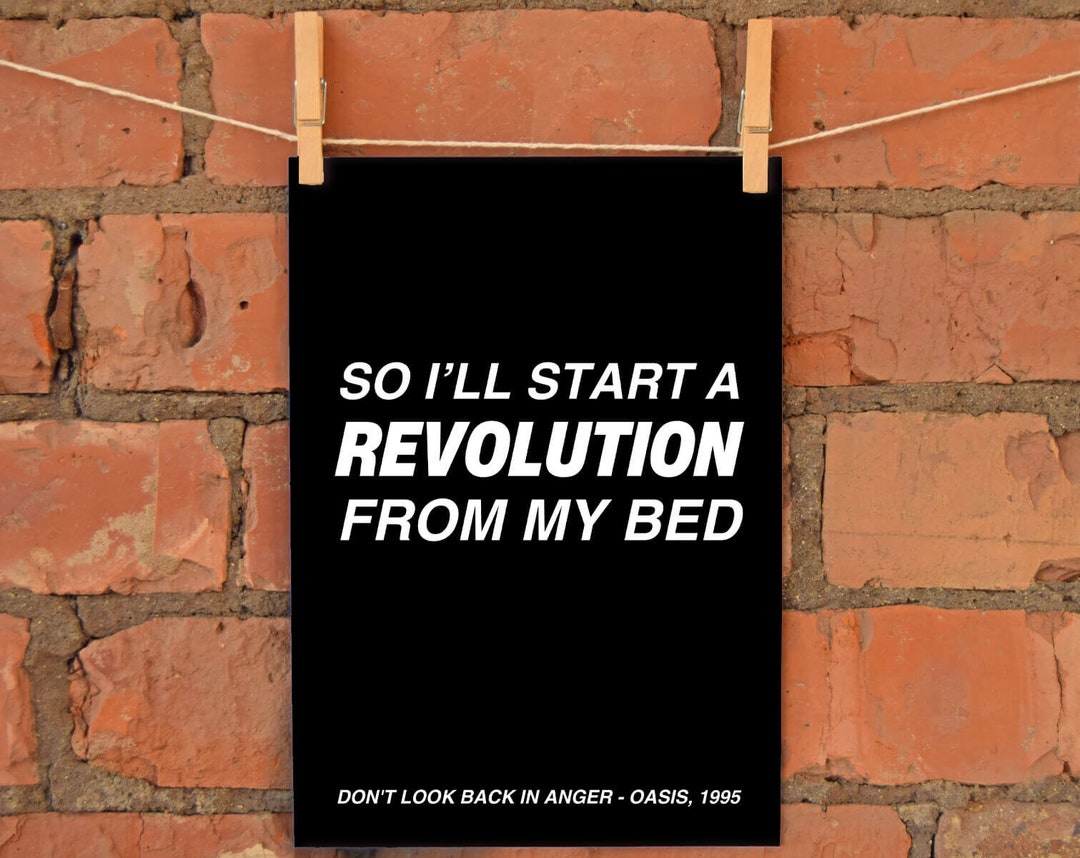 Don't Look Back in Anger A4 Print • Oasis Inspired Wall Art • 90s ...