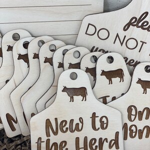 Cow Tag Monthly Milestones and Birth Announcement - Etsy