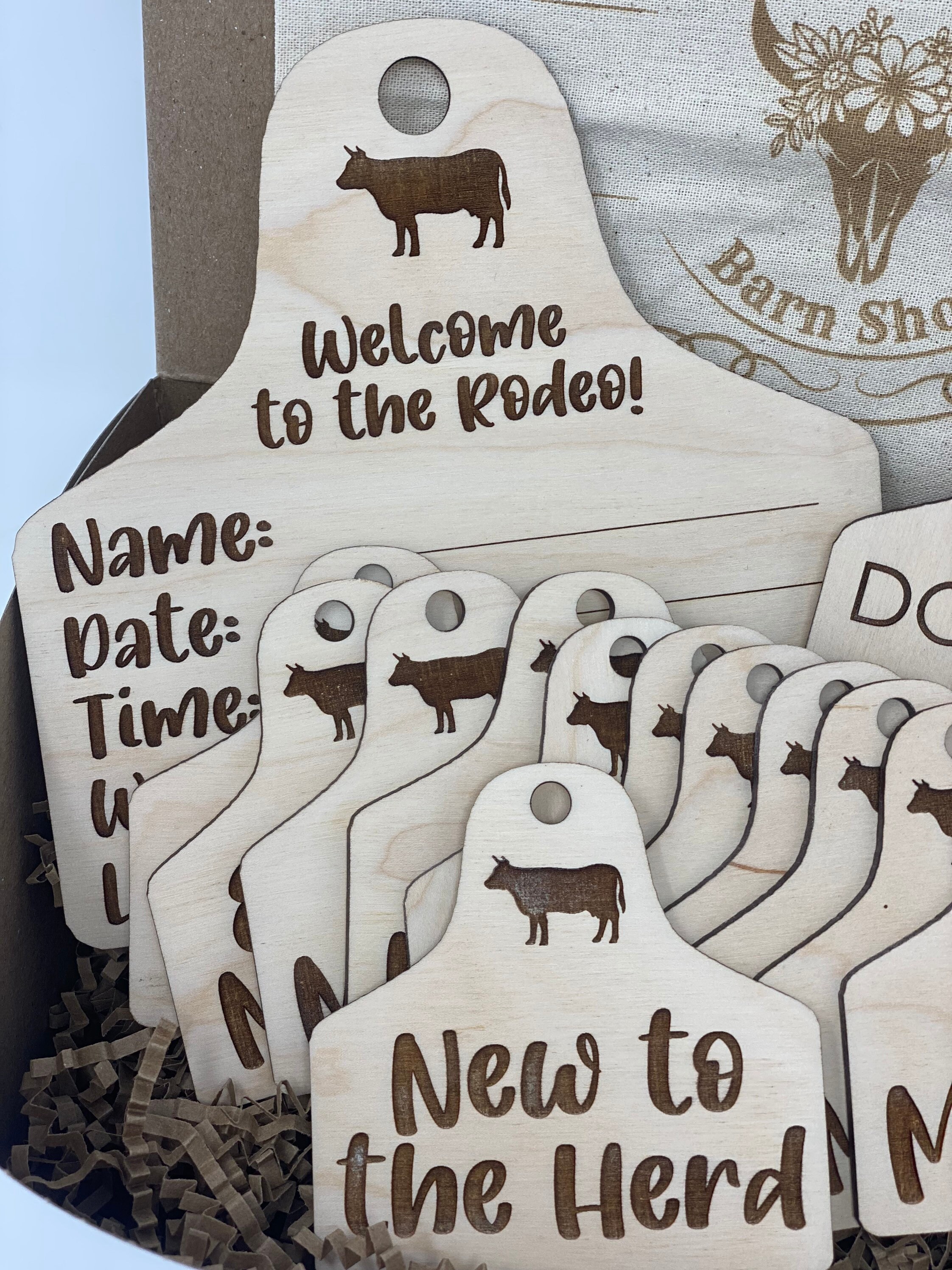 Cow Tag Monthly Milestones and Birth Announcement - Etsy