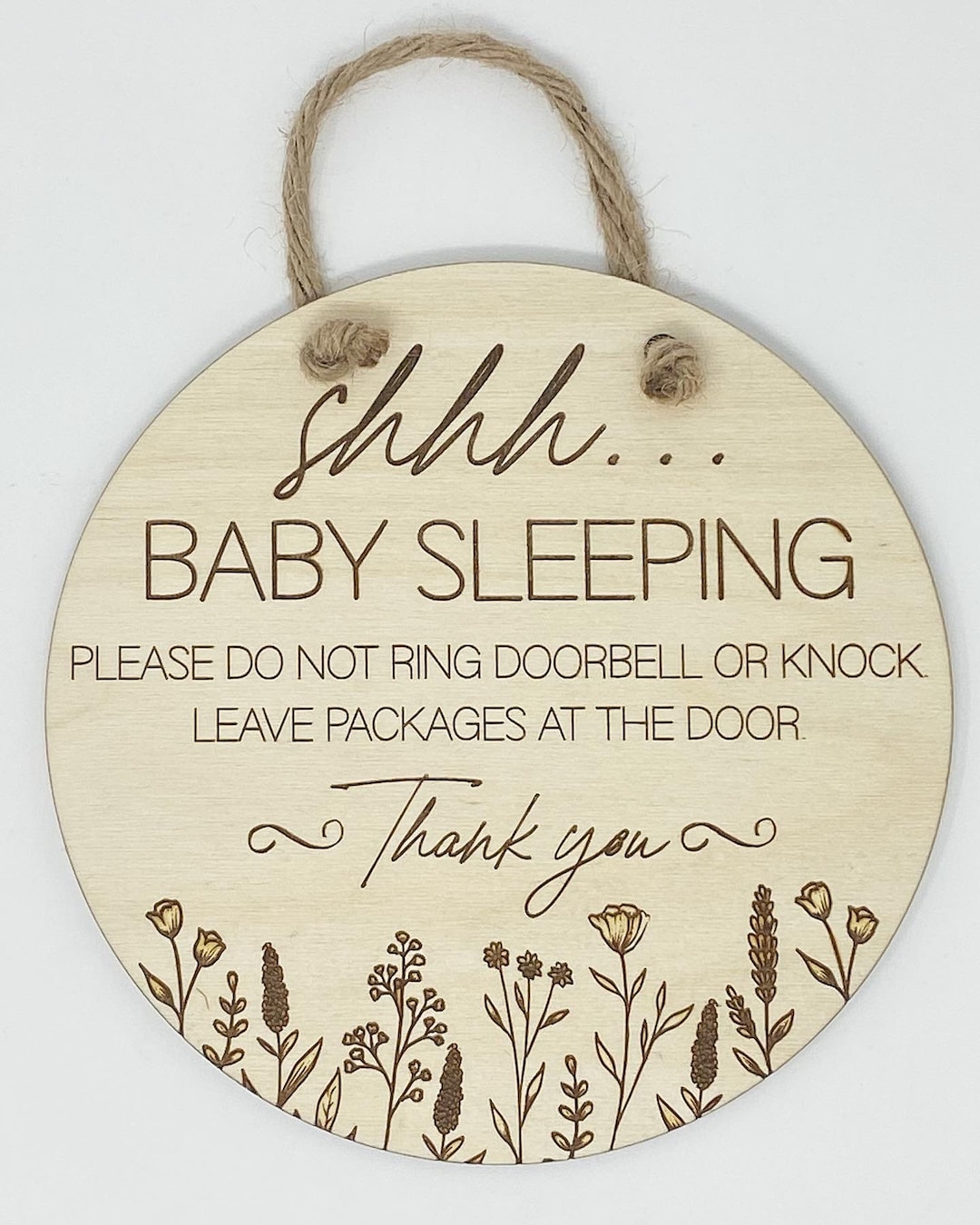 Shhh Baby Sleeping Sign - Etsy