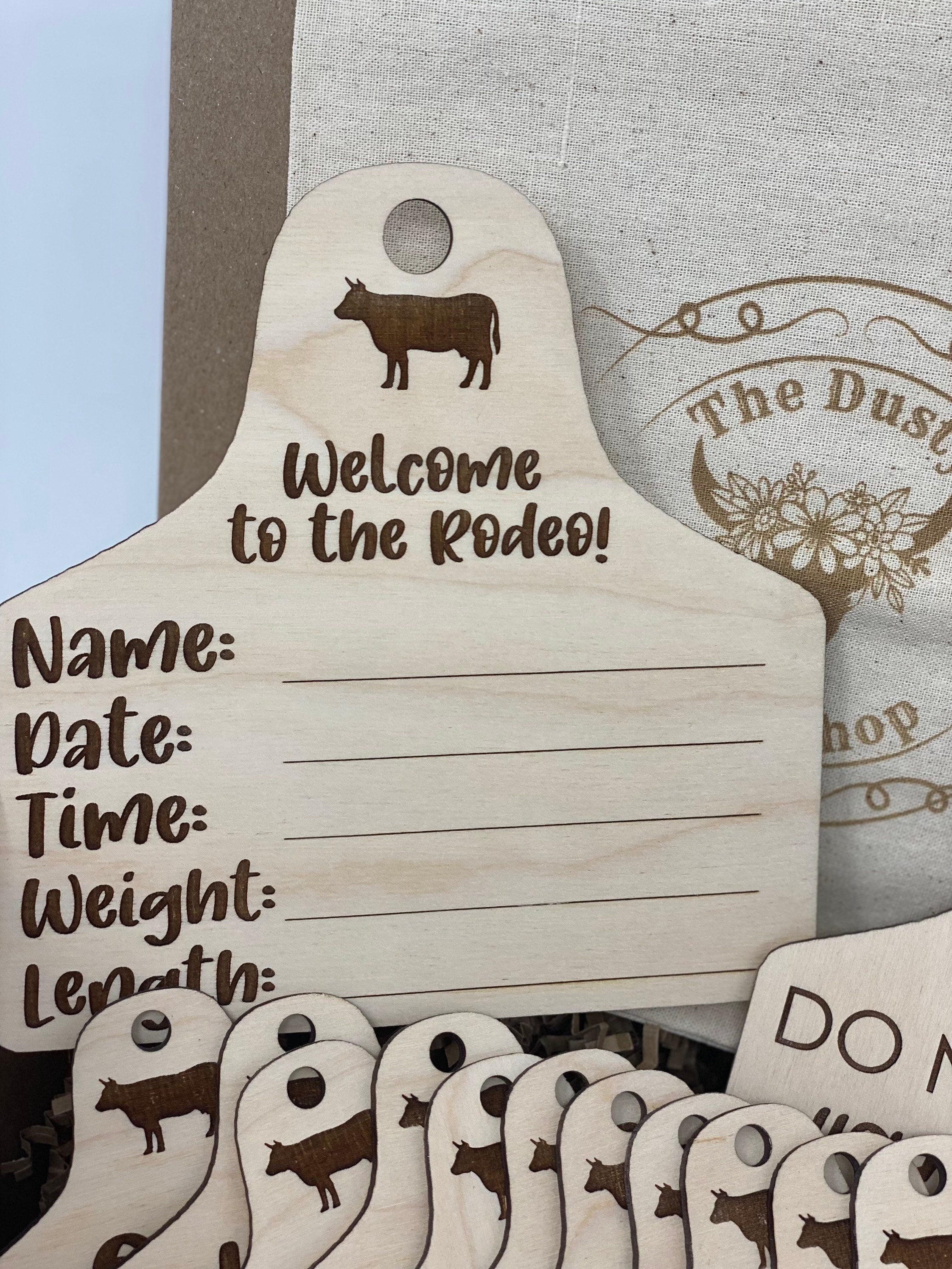 Cow Tag Monthly Milestones and Birth Announcement - Etsy