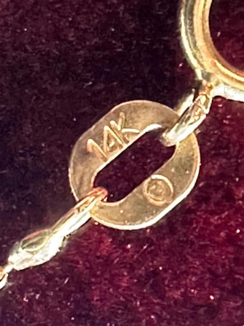 14K Yellow Gold Dot and Dash Chain Necklace~21” - Etsy