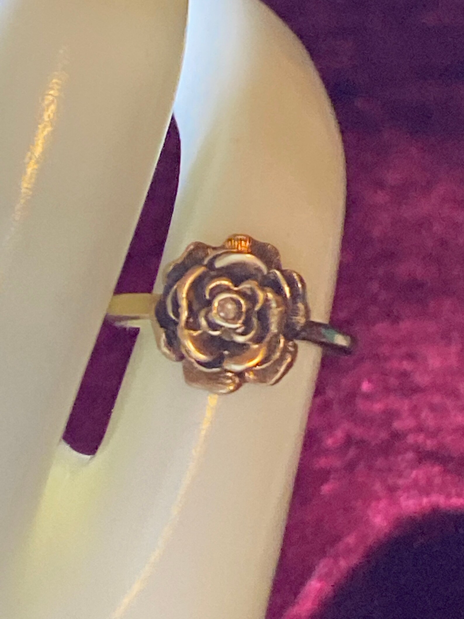 Adorable 14K Yellow Gold Diamond Flower Ringsize 3 1/2 - Etsy