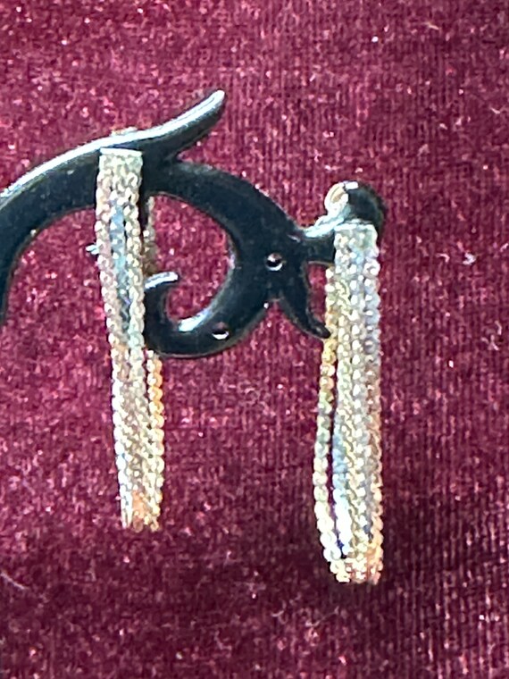 14K Tri-Color Solid Gold Serpentine Chain Earring ngs - Gem