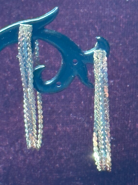 14K Tri-Color Solid Gold Serpentine Chain Earring ngs - Gem