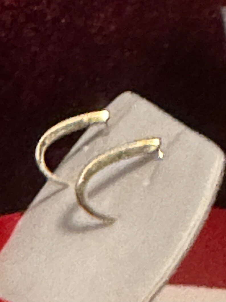 10K Yellow Gold Diamond J Hoop Diamond Earrings - Etsy