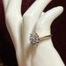 14K Yellow Gold CZ Cluster Waterfall Ring~size 4 3/4 - Etsy