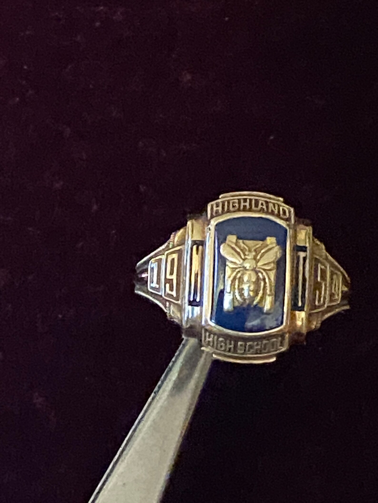Vintage 1954 10K Yellow Gold Class Ring~size 7 - Etsy