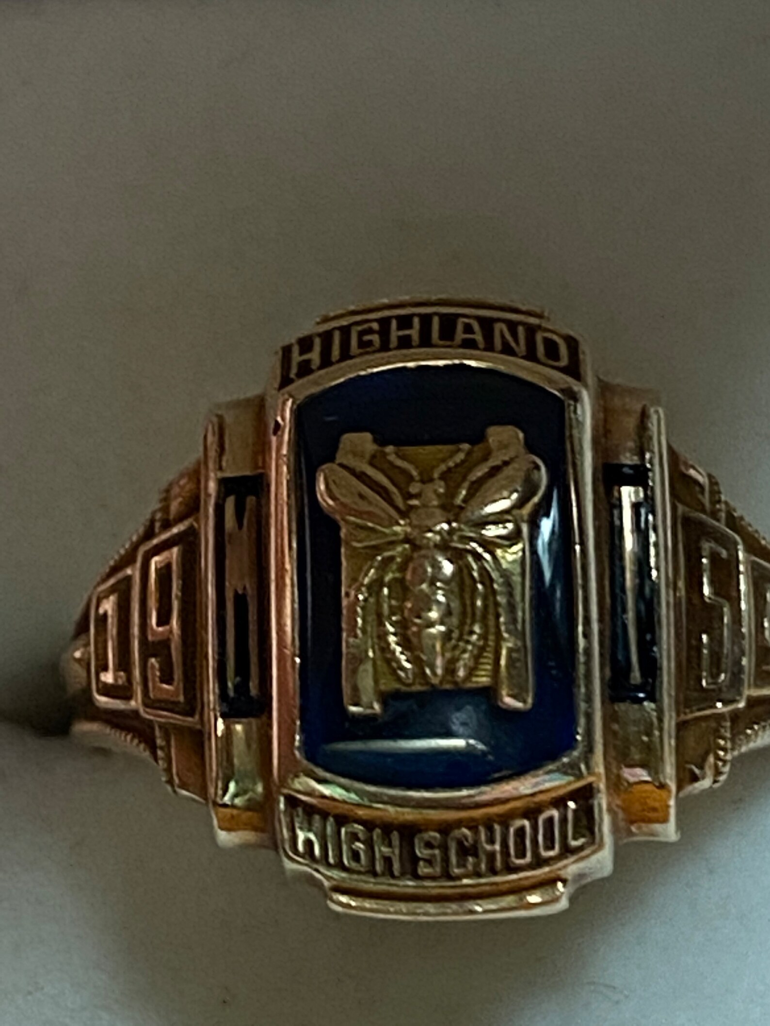Vintage 1954 10K Yellow Gold Class Ring~size 7 - Etsy