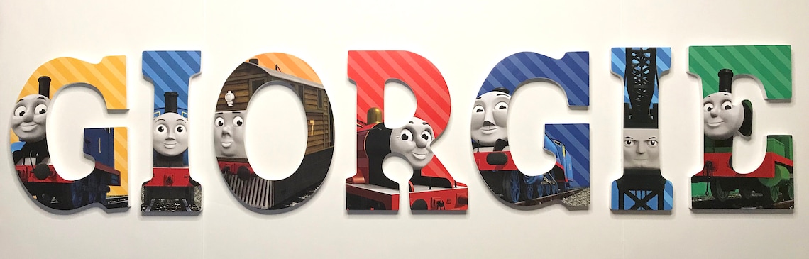 Thomas the Tank Engine Wooden Letters Boy or Girl Bedroom | Etsy