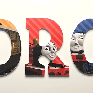 Thomas the Tank Engine Wooden Letters, Custom, Train Letters, Boy Girl ...