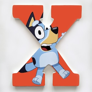 Bluey the Dog Wooden Letters, Custom Wood Letters, Boy Girl Bedroom ...