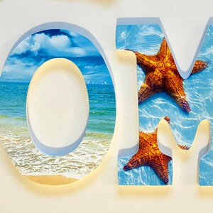Beach Wooden Letters, Custom, Ocean Theme, Under the Sea Letters ...