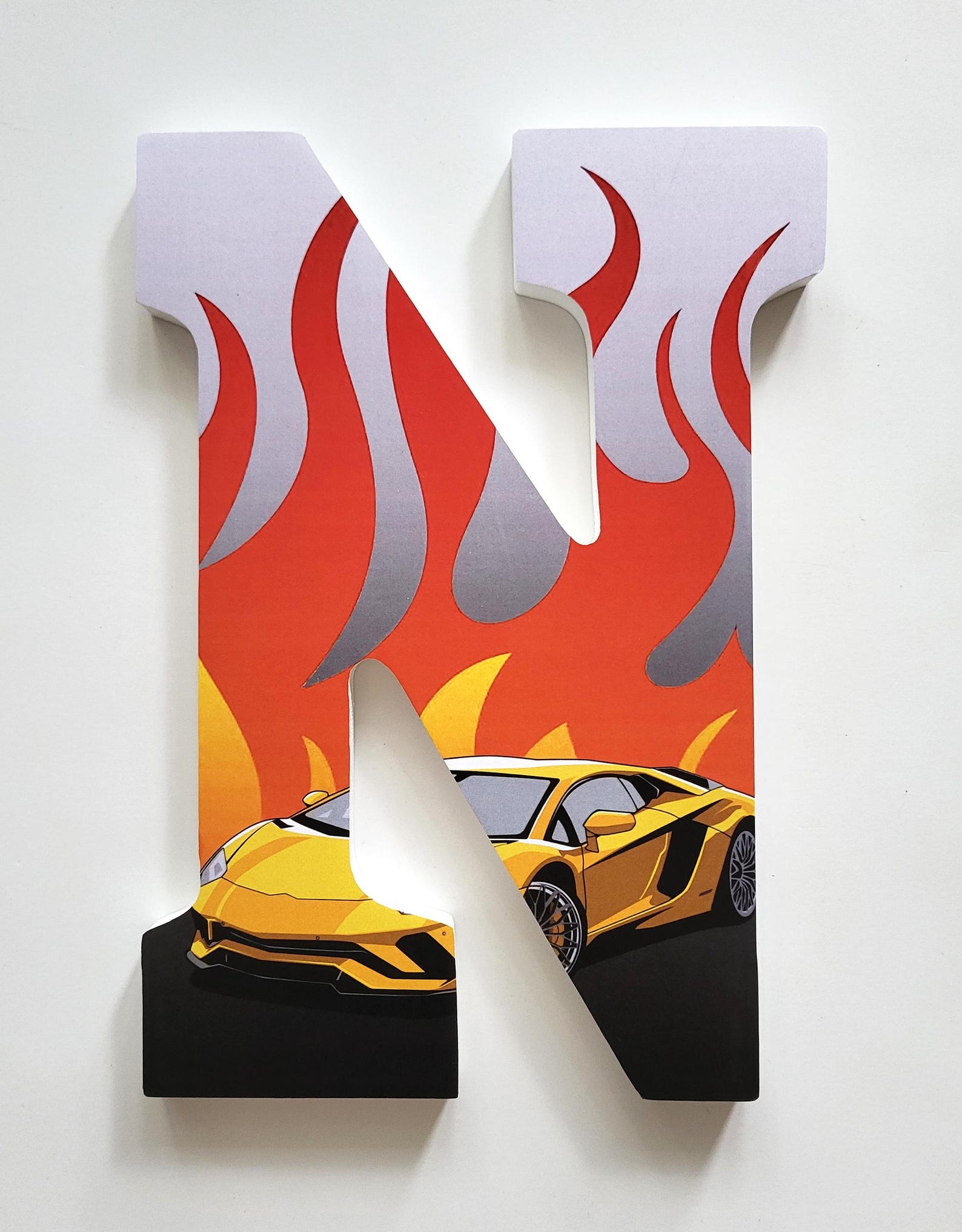 Hot Rod Wooden Letters, Race Car Letters, Custom, Car Theme, Boys Rooms ...
