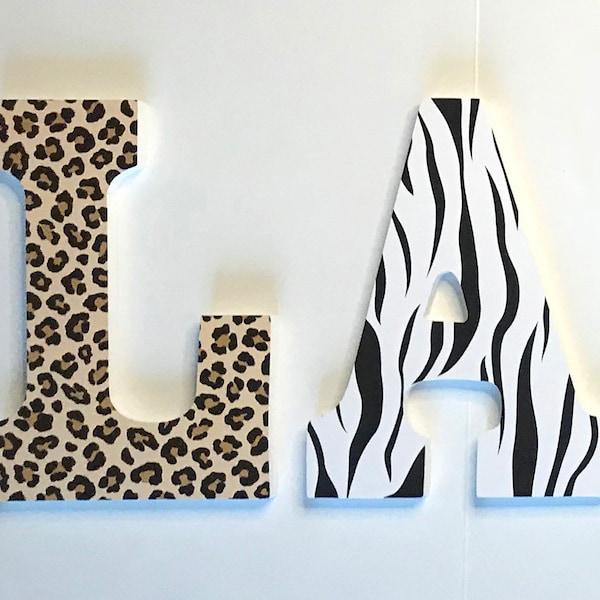 Jungle Print Letters - Etsy