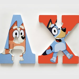Bluey the Dog Wooden Letters, Custom Wood Letters, Boy Girl Bedroom ...