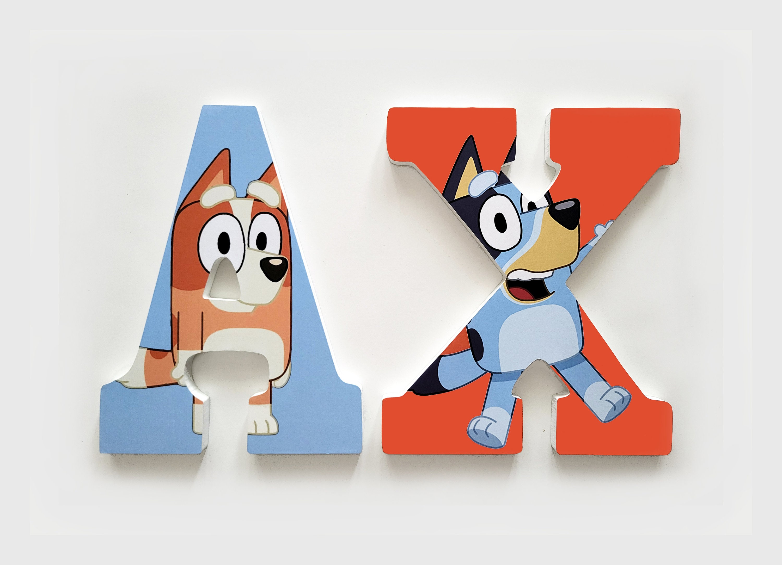 Bluey the Dog Wooden Letters, Custom Wood Letters, Boy Girl Bedroom ...