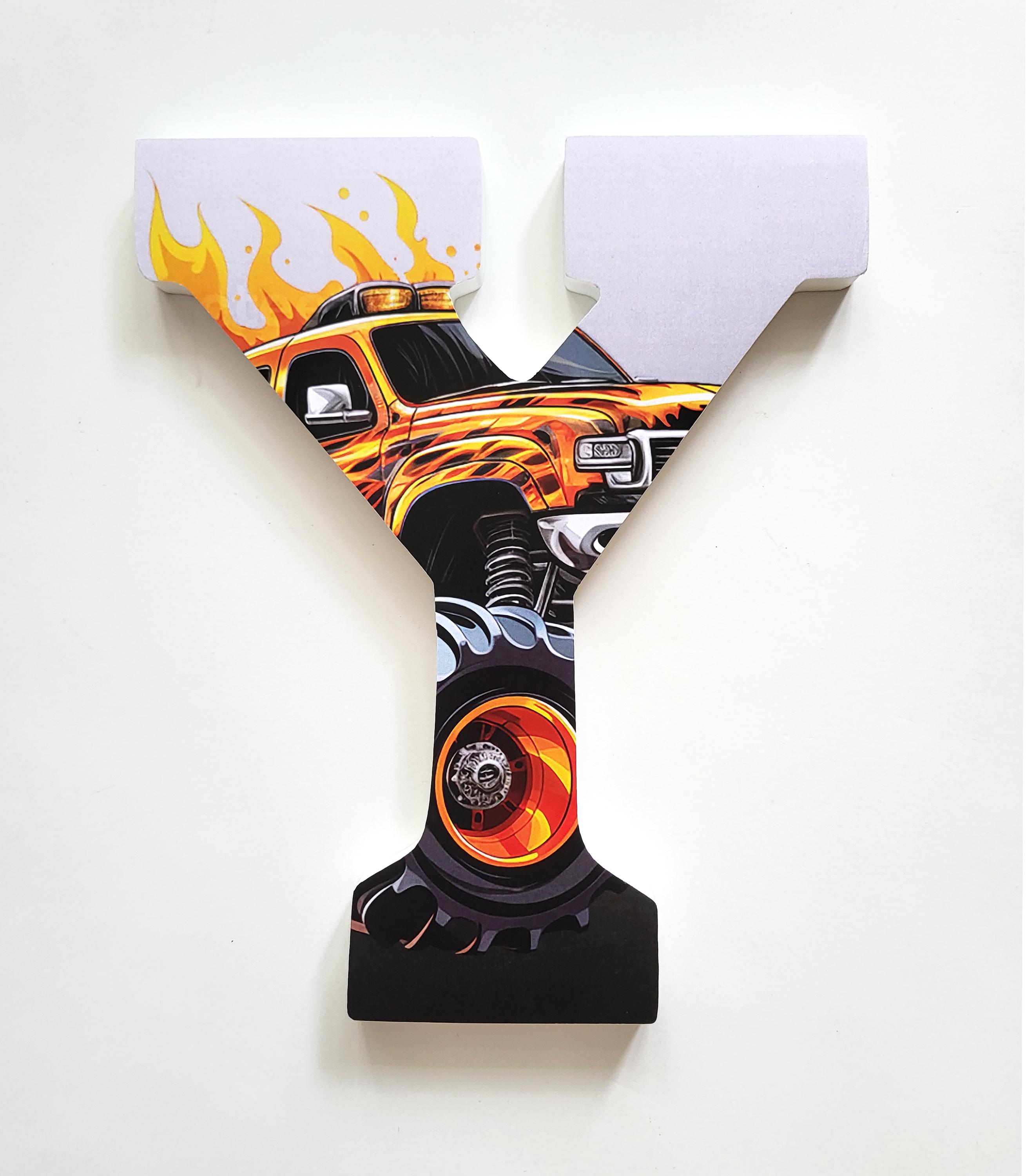 Hot Rod Wooden Letters, Race Car Letters, Custom, Car Theme, Boys Rooms ...